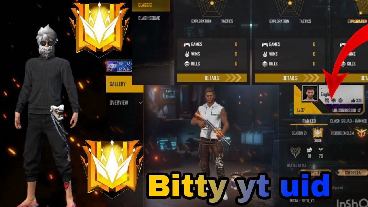 Free fire Bitty yt new id uid DZ FAM FF - YouTube