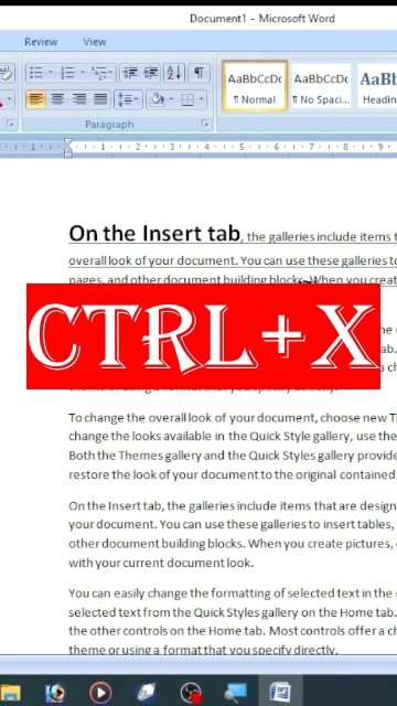 Use of ctrl x | keyboard shortcut keys #shortcuts - YouTube