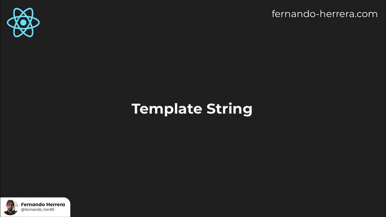 S3l03 React De Cero A Experto Hooks Y Mern Template String Youtube