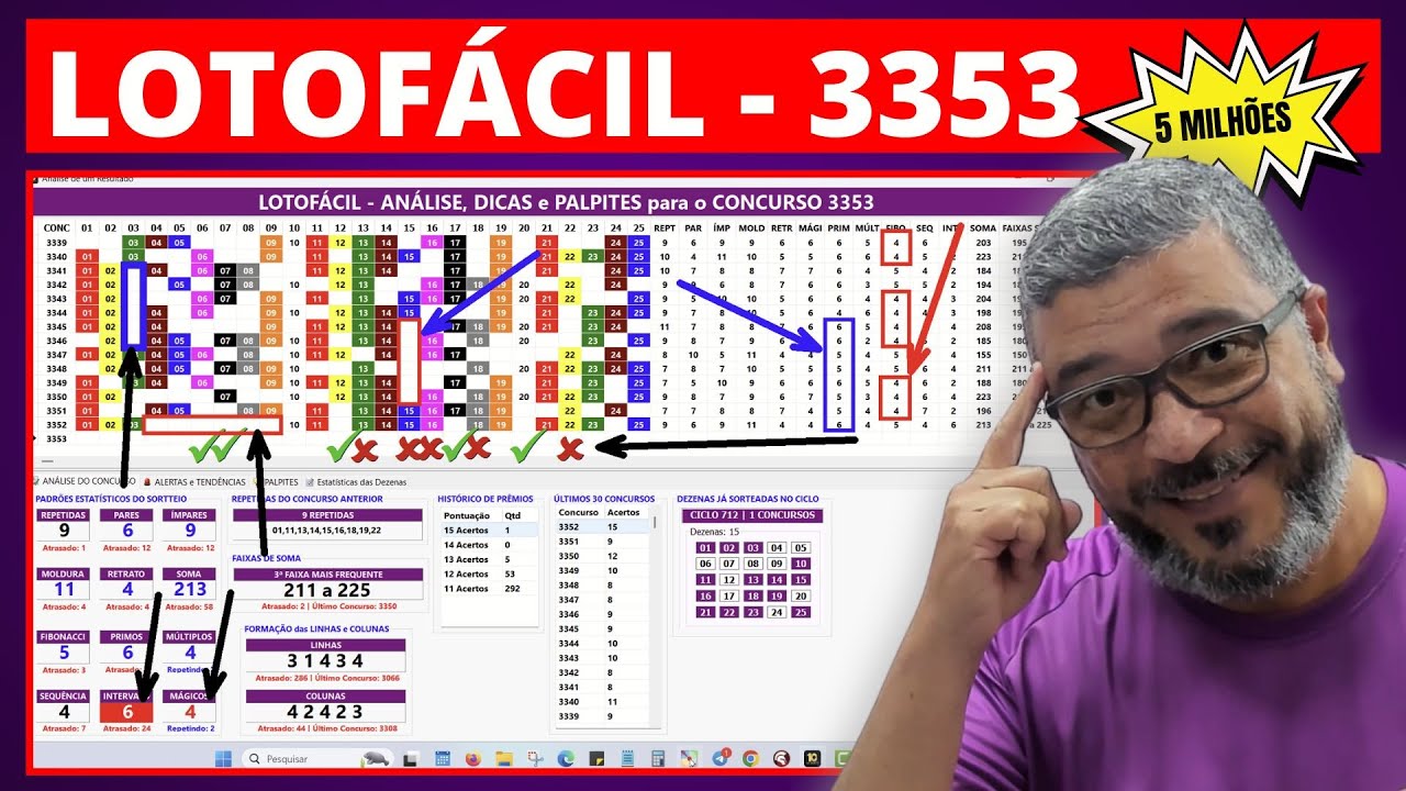 LOTOFACIL 3353 | ANÁLISE, DICAS, SUGESTÕES e PALPITES (😍 NOVIDADES ...