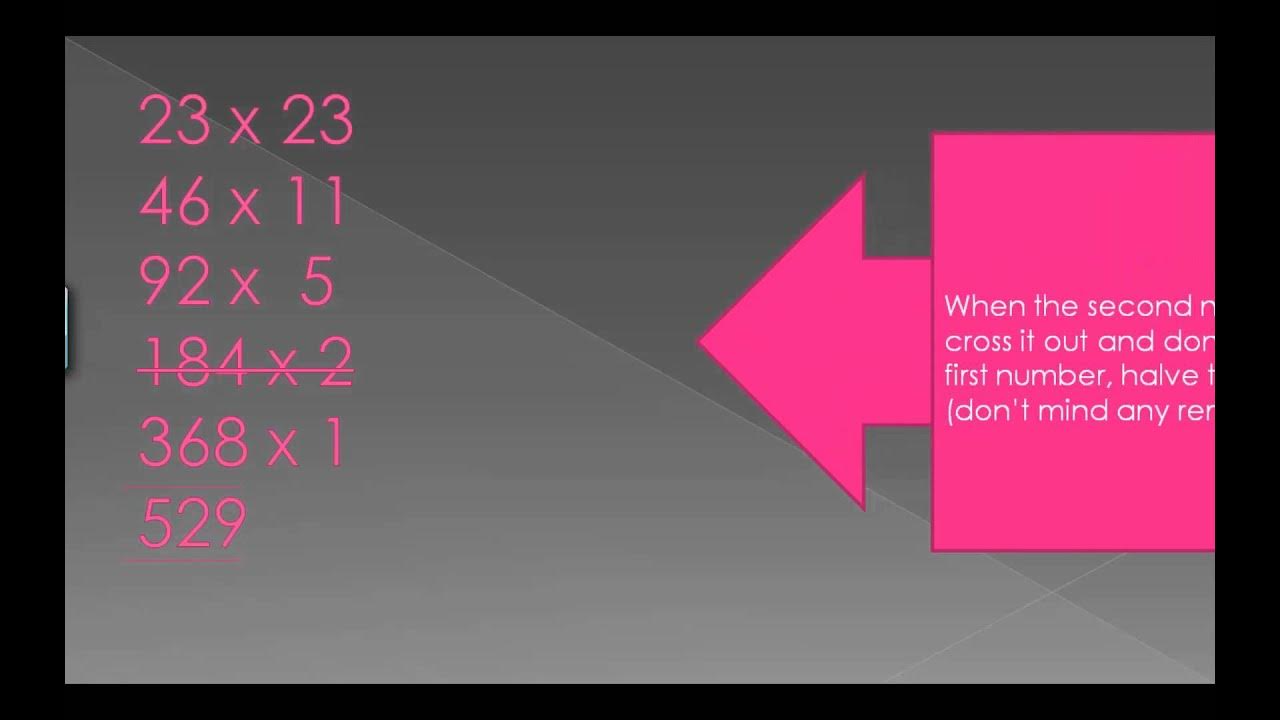 Russian Multiplication - YouTube