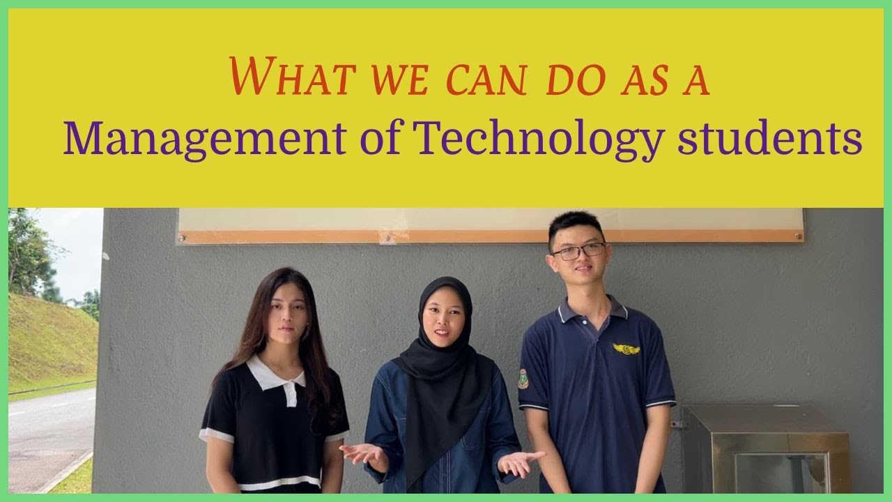 What we can do as a managemnet of technology student? - YouTube