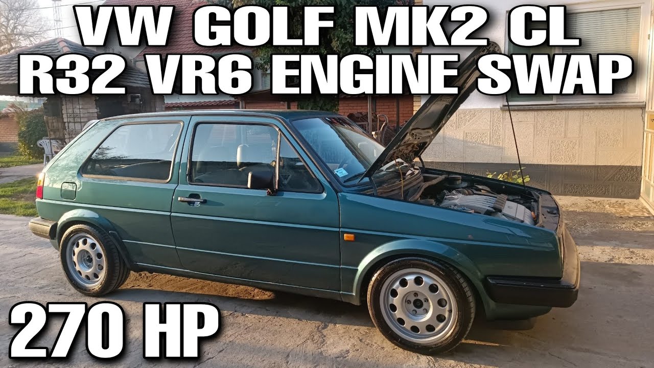 270 HP VW Golf MK2 R32 VR6 Engine | Dragy times from 0-100 Km/h & 100 ...
