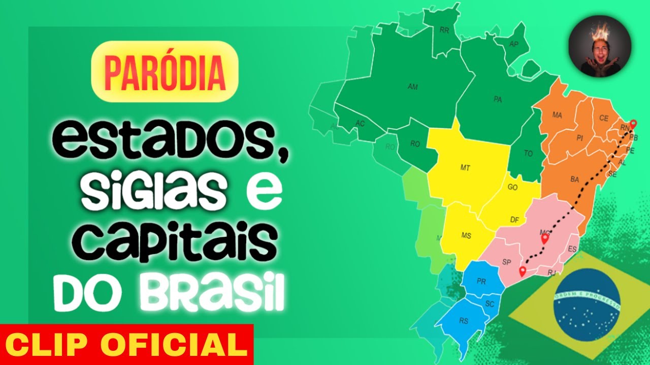 PARÓDIA: ESTADOS, SIGLAS E CAPITAIS DO BRASIL (Clip Oficial) - PUFFITEI ...