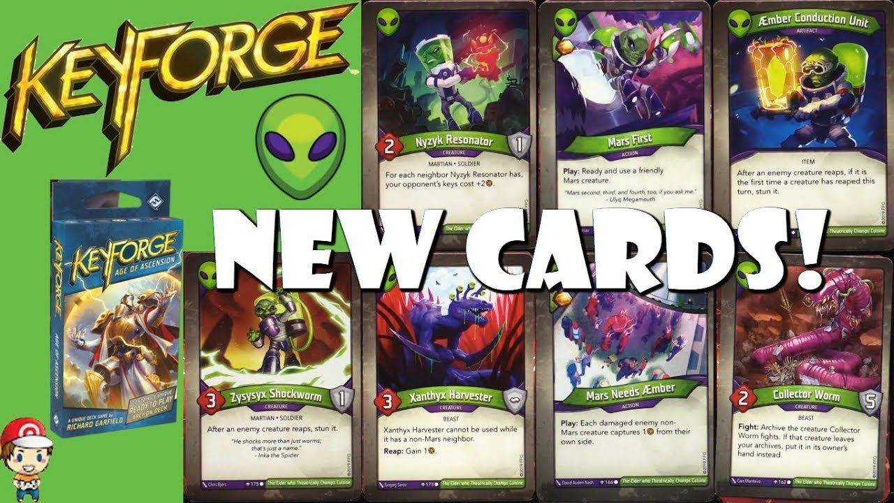 New Keyforge Mars Cards Revealed! (Set 2: Age of Ascension) - YouTube