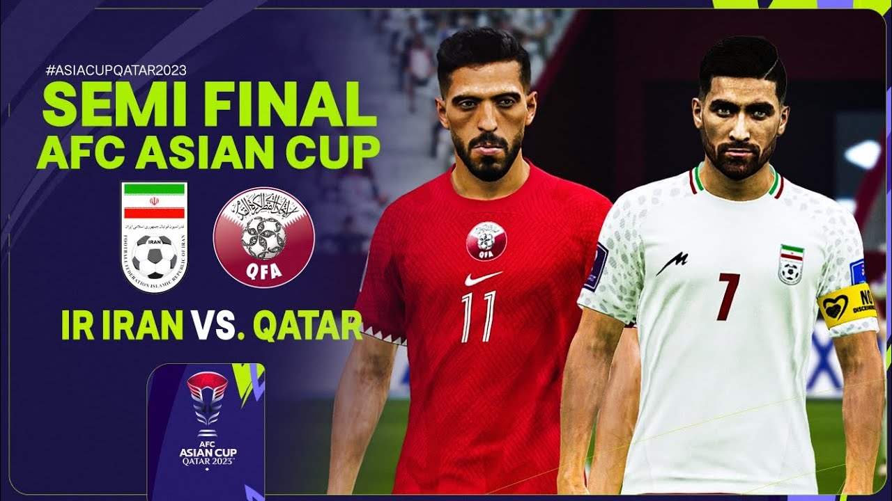 Semi Final AFC Asian Cup 😲 IRAN 🇮🇷 VS. QATAR 🇶🇦😍گیم پلی نیمه نهایی آسیا ...