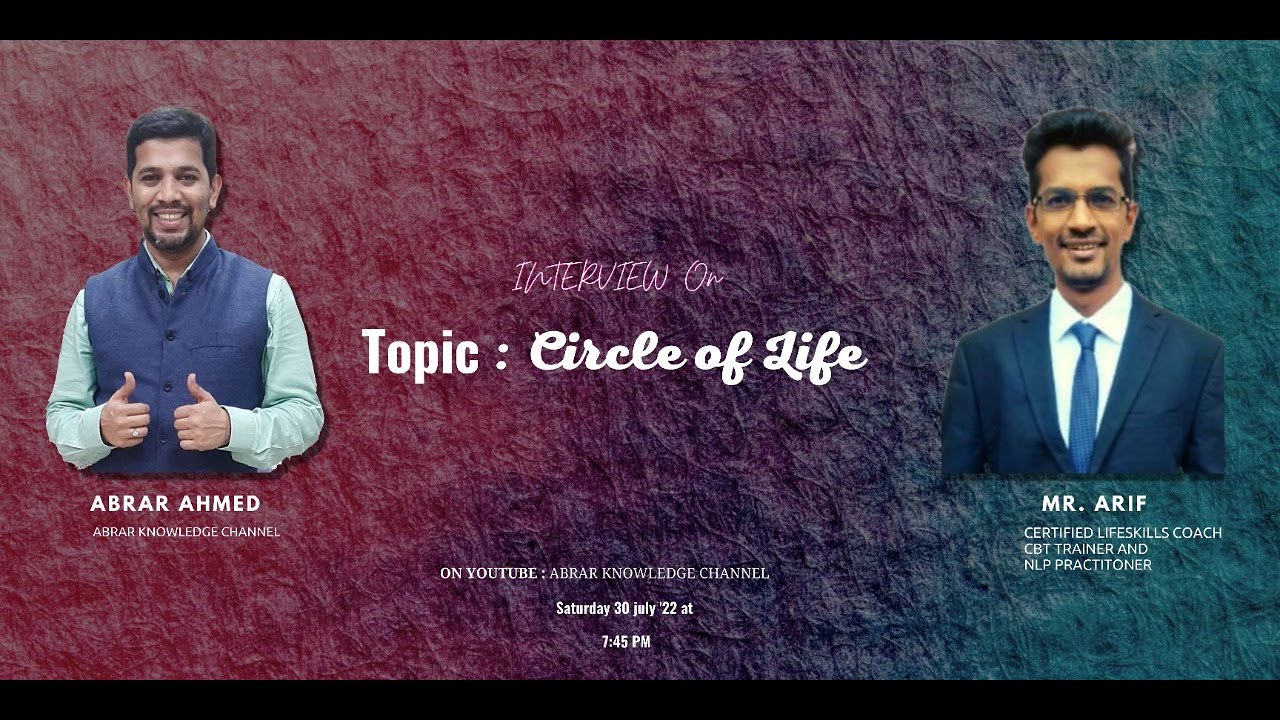 Circle of Life by Mr. Arif Pasha | Certified Life skill coach, NLP ...