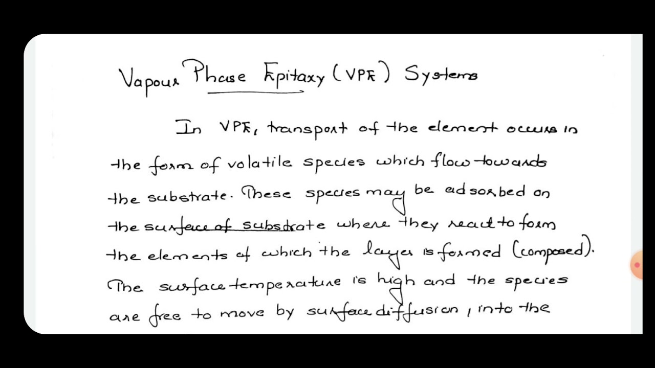 Vapour phase epitaxy VPE - YouTube