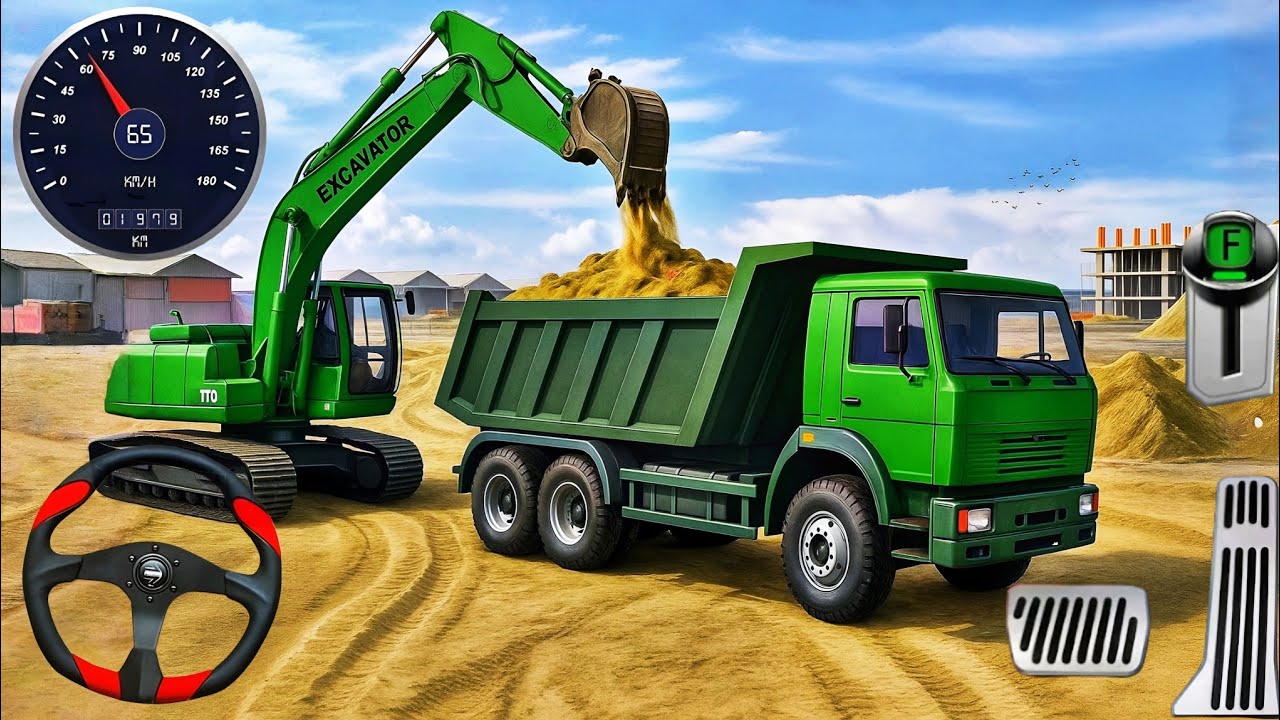 Real Excavator Simulator Game - City Road Construction Simulator ...