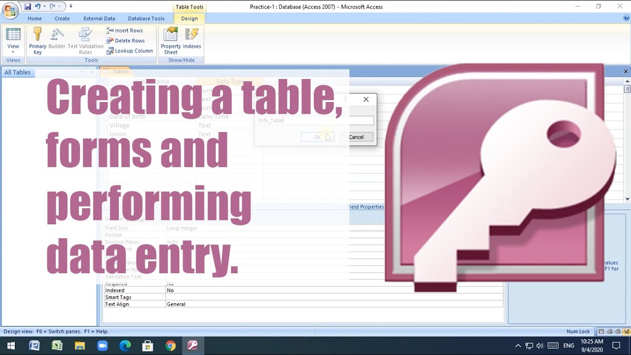 Microsoft Access tutorial: how to create a table, forms, and data entry ...