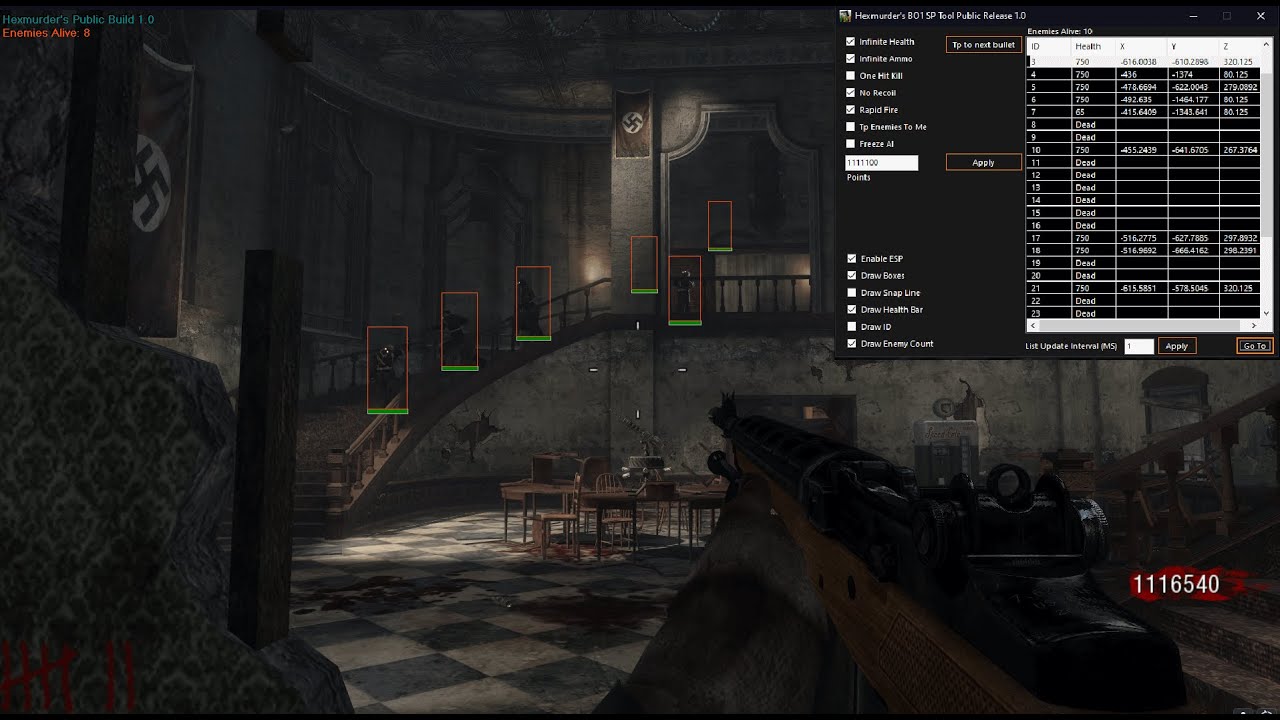 HexMurder's BO1 Zombies ESP Trainer PC - YouTube