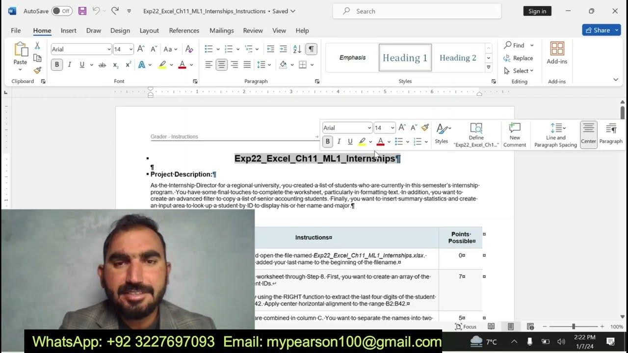 Exp22_Excel_Ch11_ML1_Internships.xlsx | Exp22 Excel Ch11 ML1 Internships | @MyitlabTutor512 ...