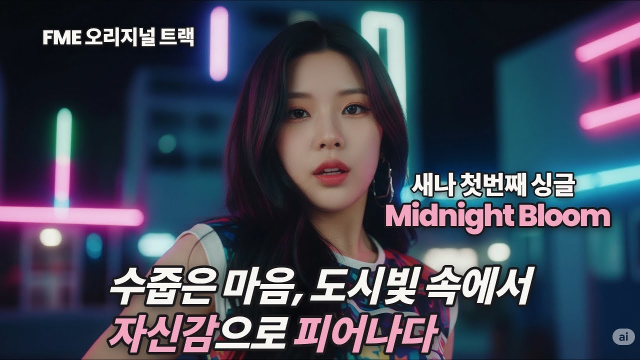 Midnight Bloom (밤에 피어나) - 새나 (Saena) 🌙 | 여름밤 도시빛 속에서 피어나는 K-pop 시티팝 댄스곡 ...