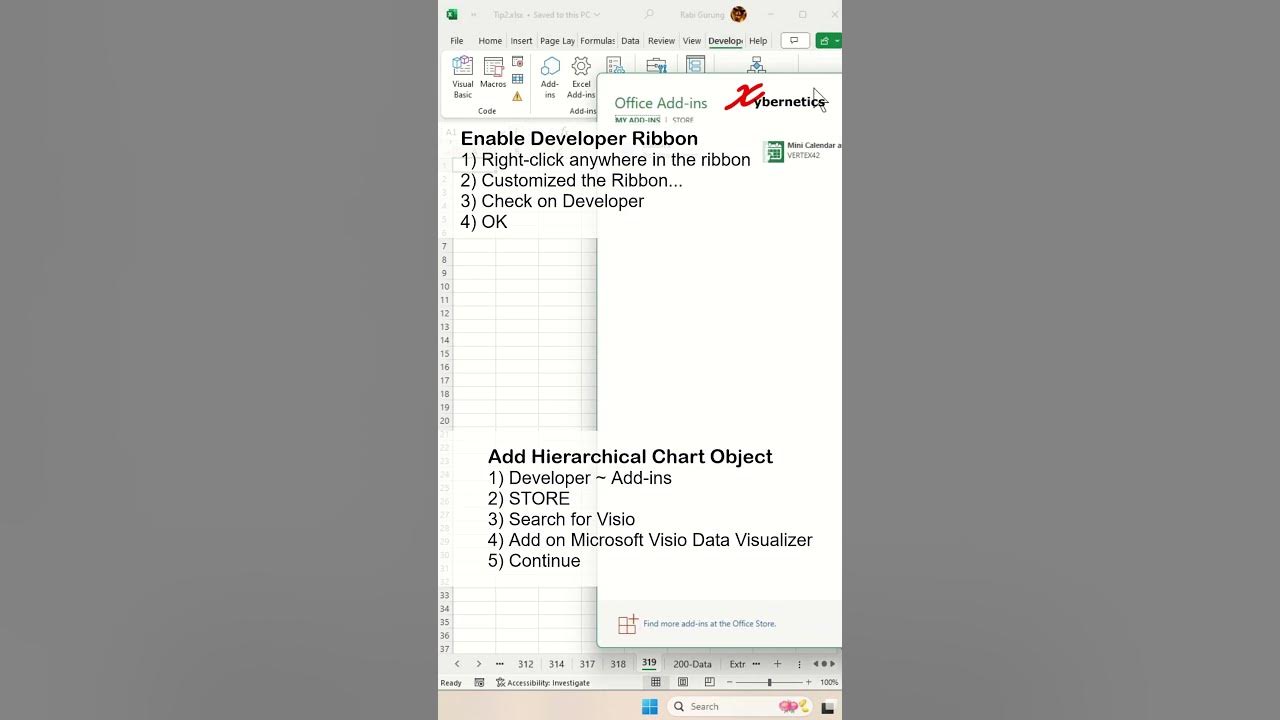 Create Hierarchical Chart in Excel Using Visio for Free - PART 1 - Excel Tips and Tricks - YouTube