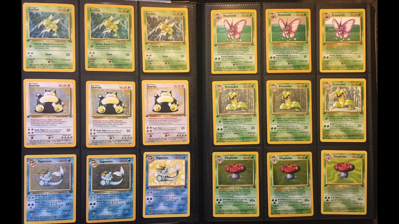 smpratte - Binder Video: Pokemon 1st Edition Jungle Set + Error Cards ...