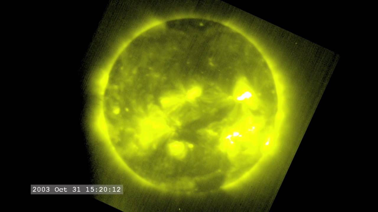 Halloween 2003 Solar Storms - GOES-SXI X-ray View - YouTube