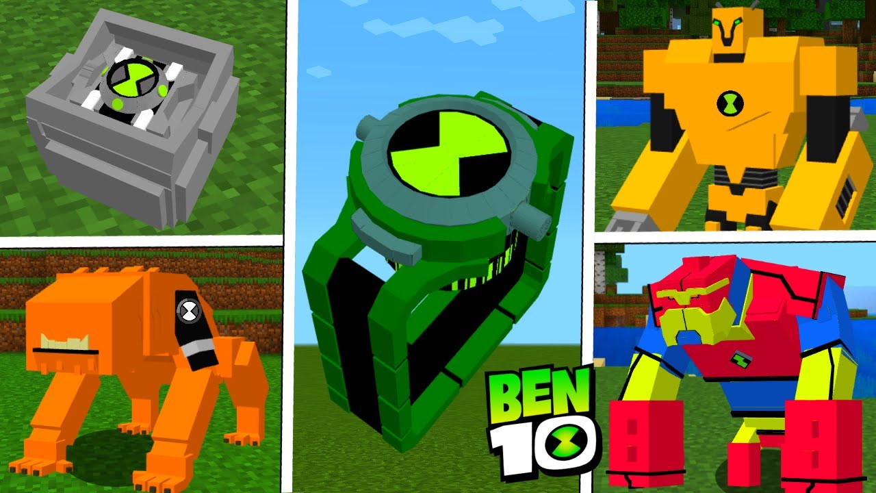 BEN 10 ADDON MELHORES MODELS PARA MINECRAFT PE! - YouTube