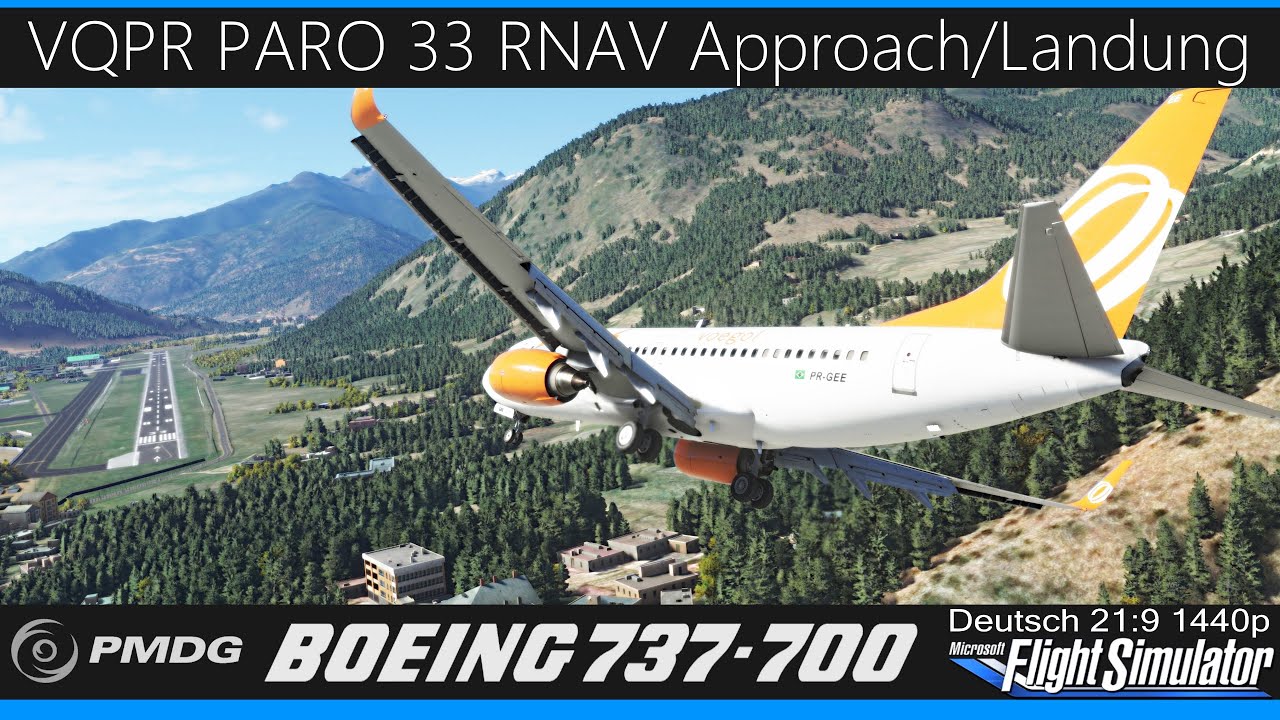 PMDG 737 - VQPR PARO 33 RNAV Approach & Landung (manuell) ★ MSFS 2020 ...