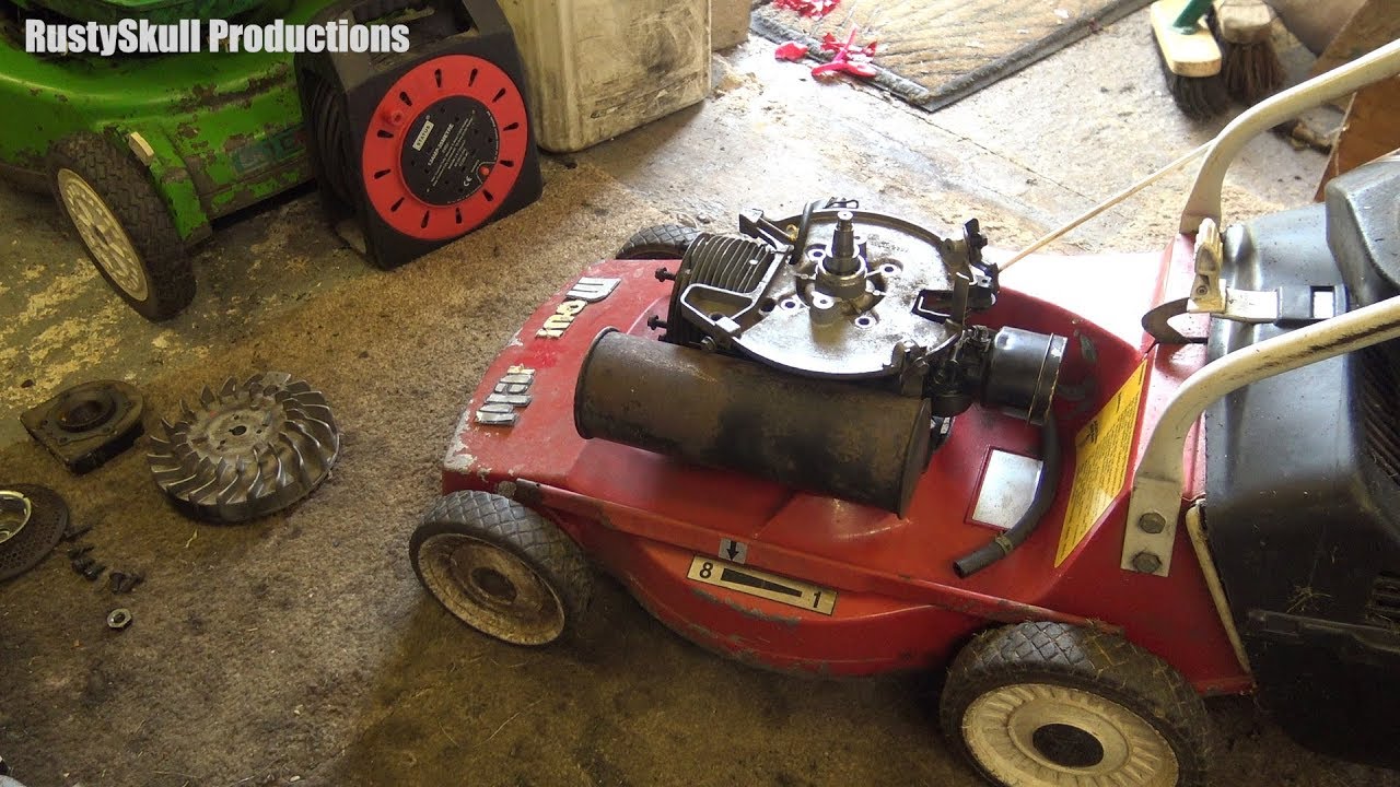 Home Made Lawn Mower Big End Shell - RustySkull Productions - YouTube
