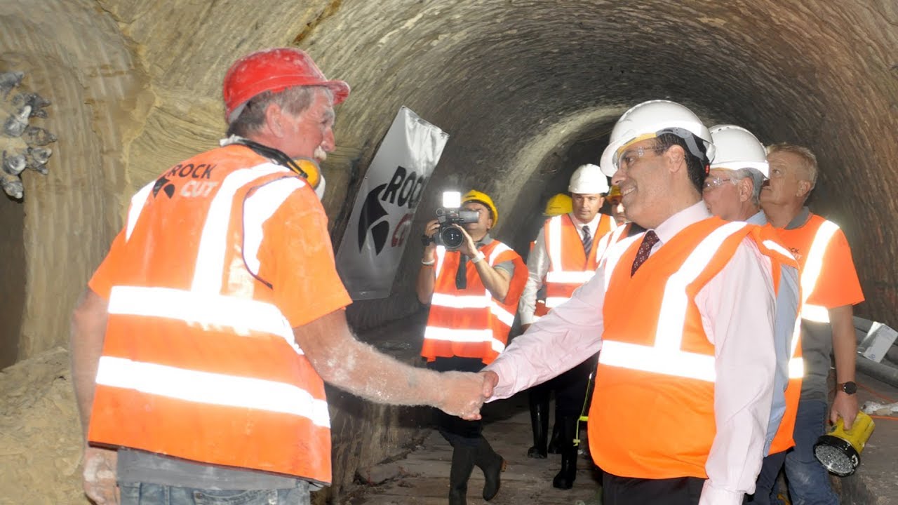 Enemalta plc completes excavation of Marsa-Qormi tunnel - YouTube