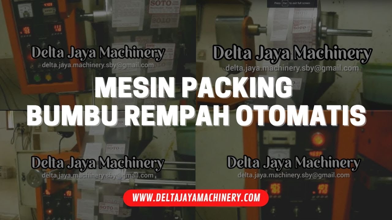 Mesin Packing Bumbu Rempah Mahmuda - Delta Jaya Machinery - YouTube
