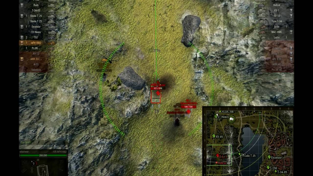 WoT - france - 105 leFH18B2 Ace Tanker! map: lakeville - YouTube