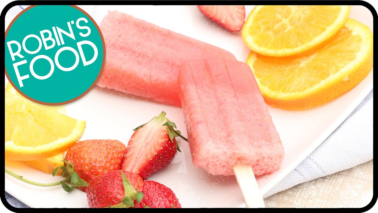 DIY POPSICLES: Strawberry Greyhound | Robins Food - YouTube