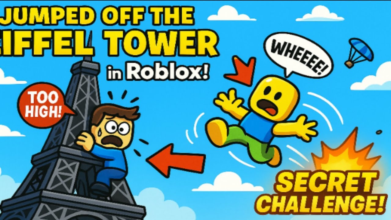 I TRIED TO CLIMB ON EIFFEL TOWER IN ROBLOX - YouTube