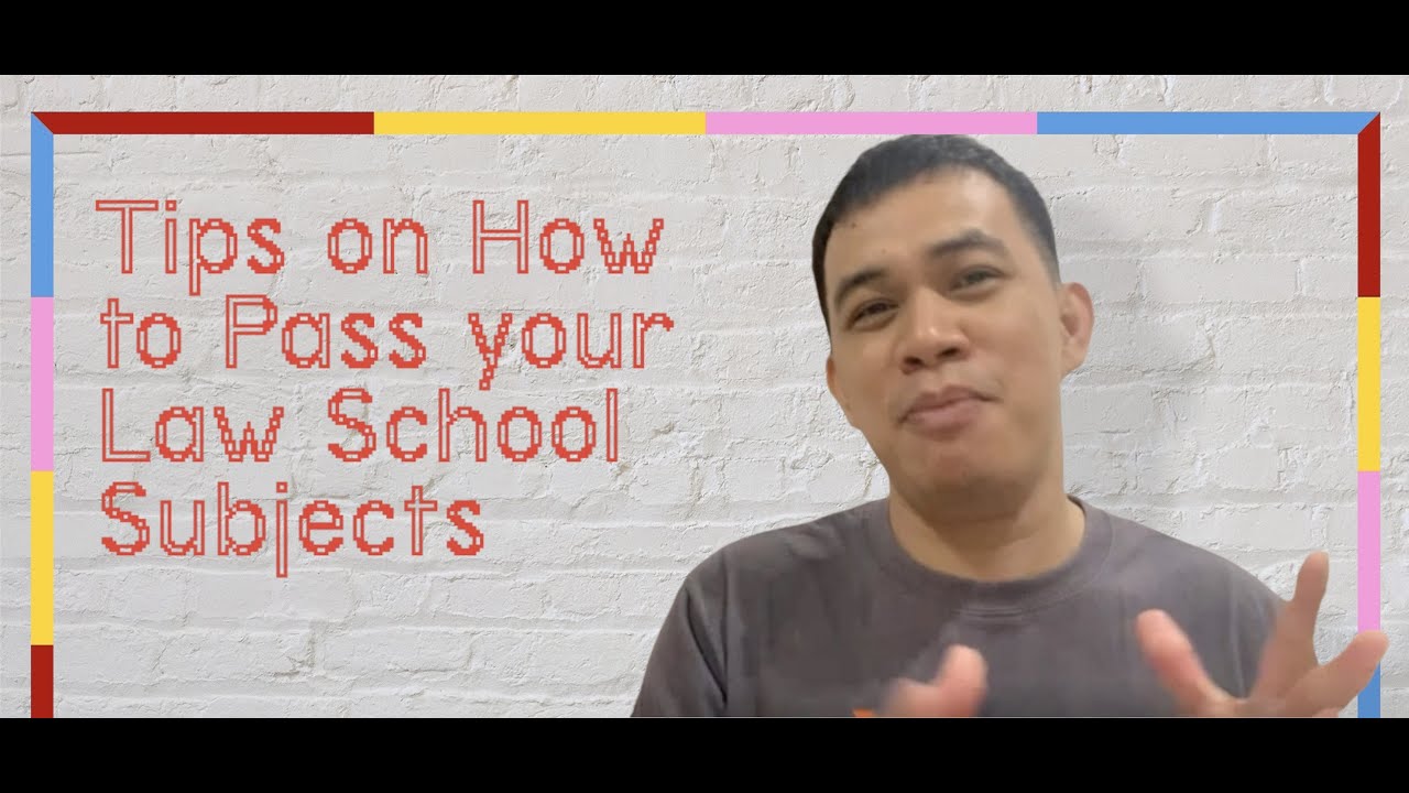 “Tips on How to Pass your Law School Subjects” - YouTube
