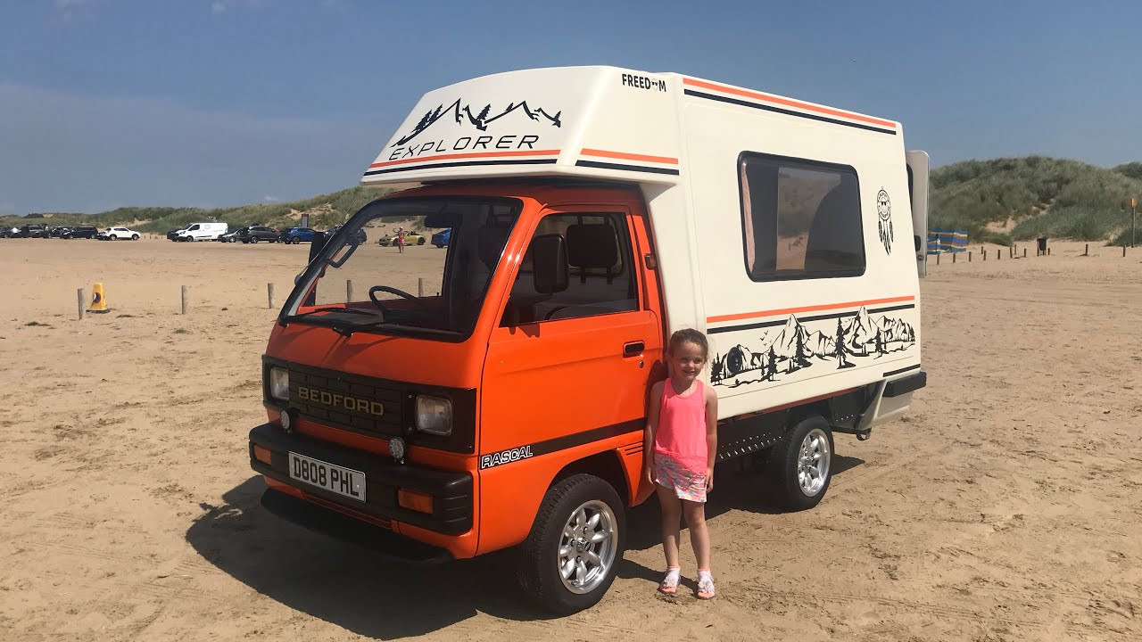 Bedford Rascal RomaHome Restored Campervan on Ainsdale Beach Southport ...