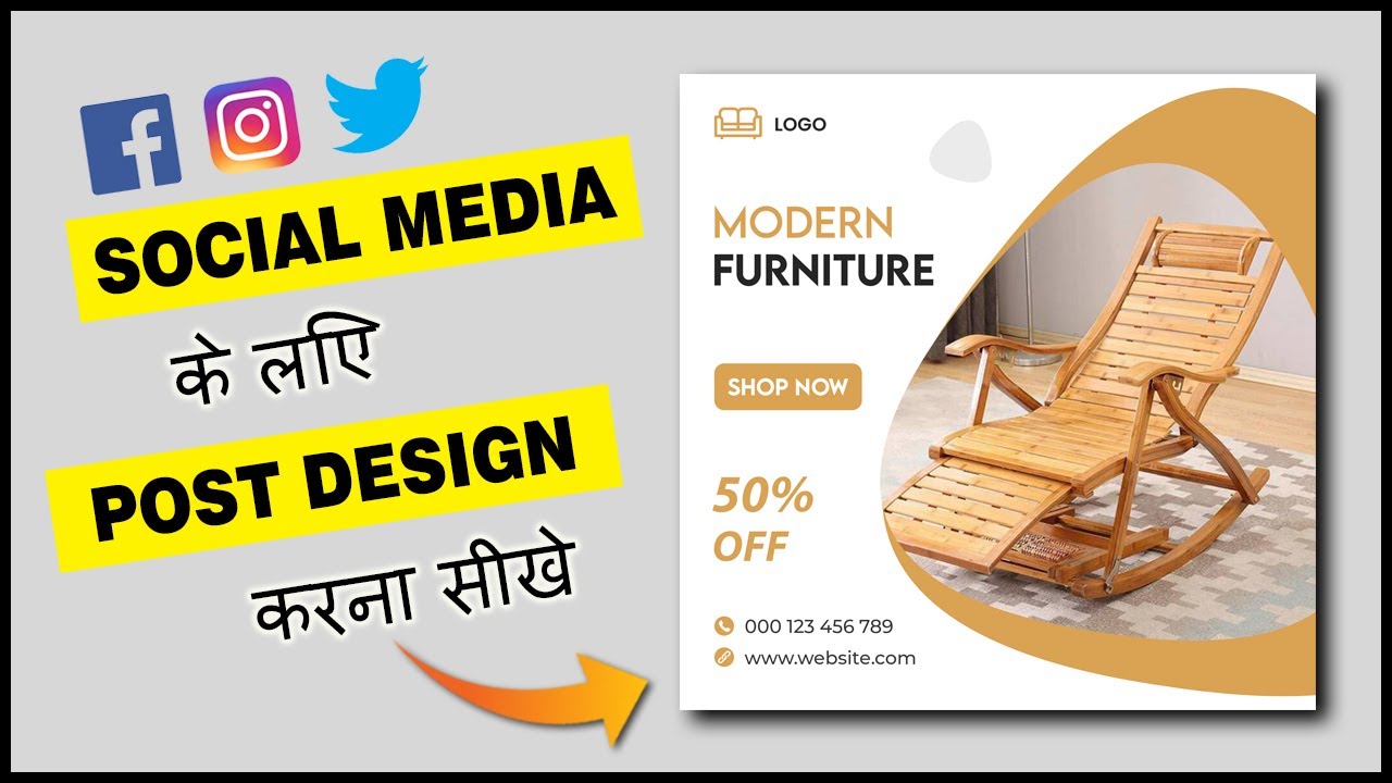How To Design Social Media Post | Social Media Post Design In CorelDraw ...