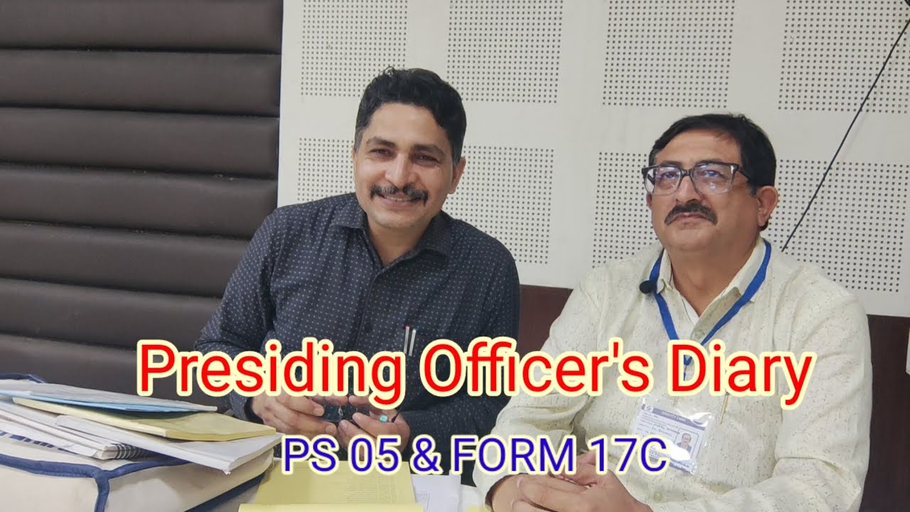 Presiding Officer's Diary कैसे भरें । #election2024 #vidhansabha # ...