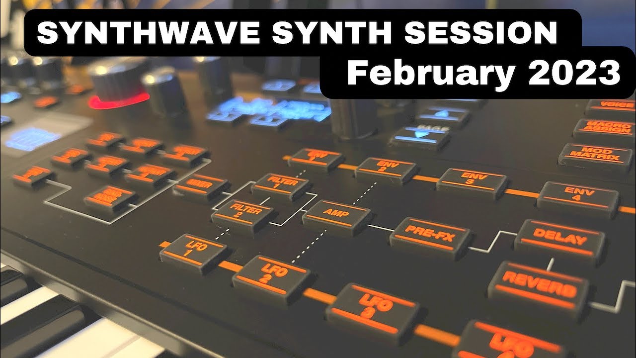 Synthwave Synth Session - February 2023 w/ ASM, Polyend, Akai, Moog, Waldorf & Roland - YouTube