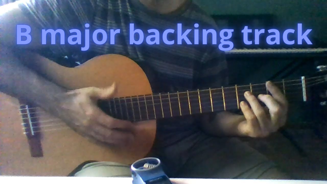 B major backing track guitar - YouTube