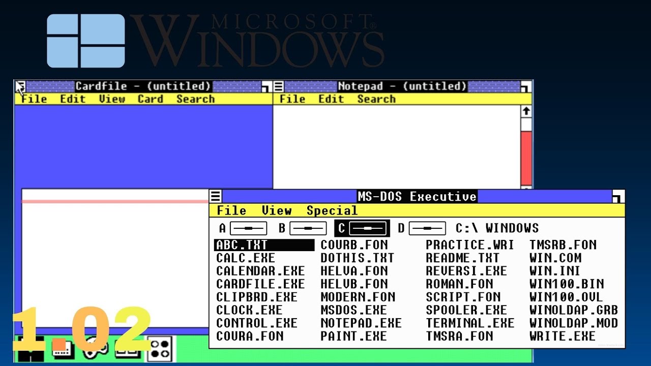 Microsoft Windows 1.02 (1985) - YouTube