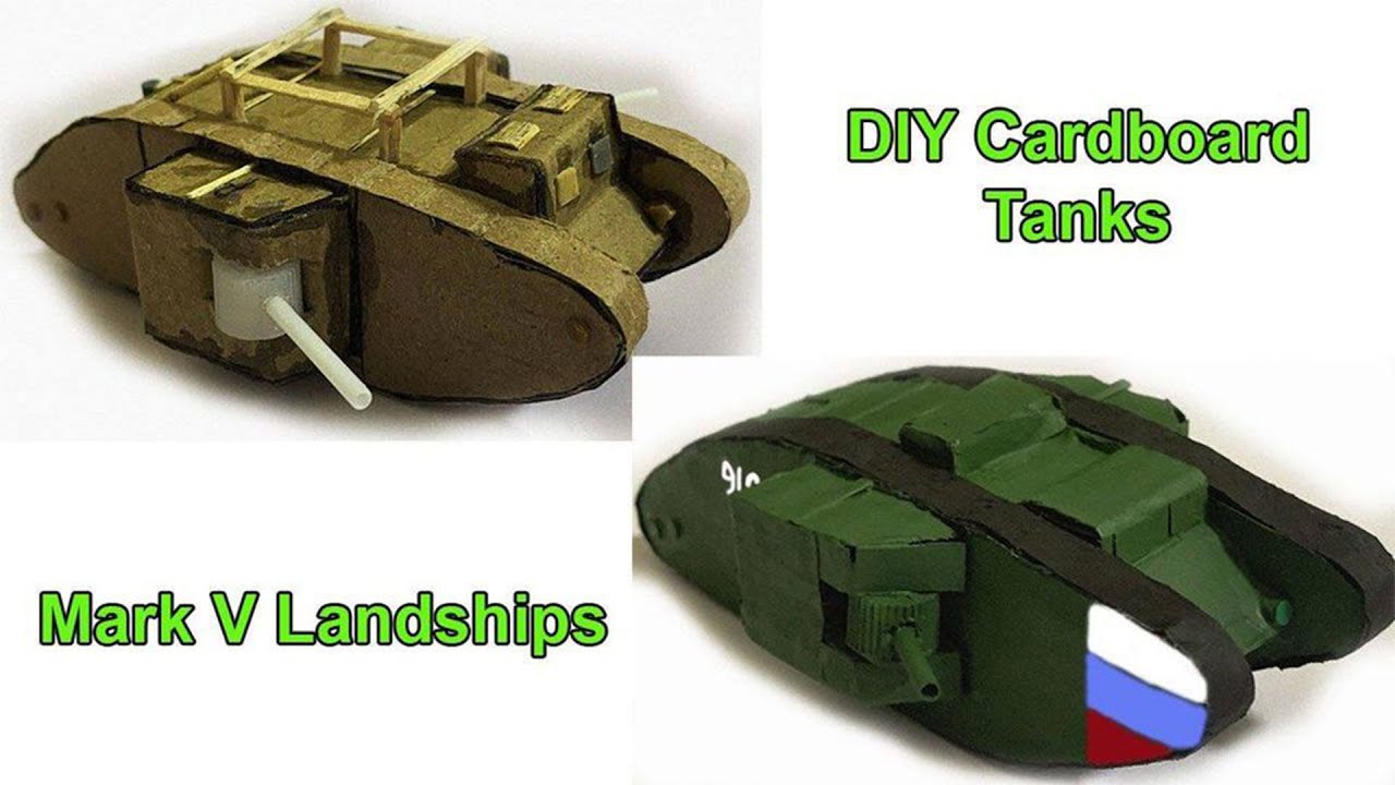 Mark V Cardboard Tanks 1/72 Scale - YouTube