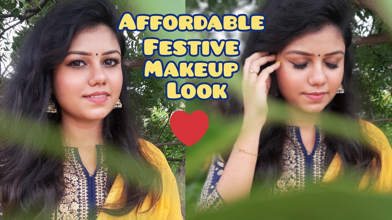 Simple Indian Festive makeup look in Tamil | Beginner friendly step by ...