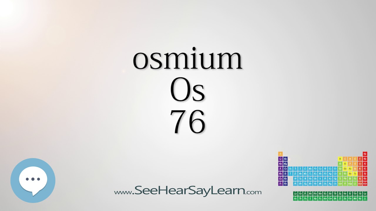 osmium - Periodic Table of Elements ⛏🔊 - YouTube