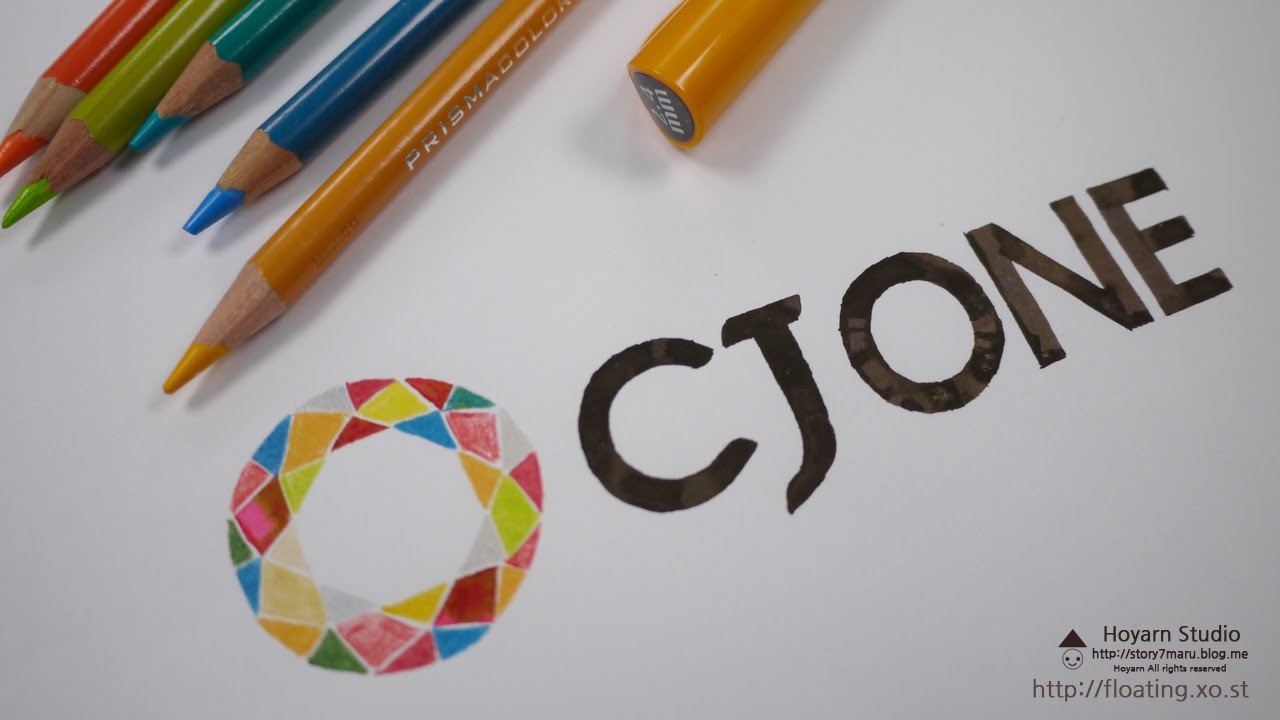 'CJ ONE' 브랜드 로고 손글씨 : Hand Drawn 'CJ ONE' Hoyarn - YouTube