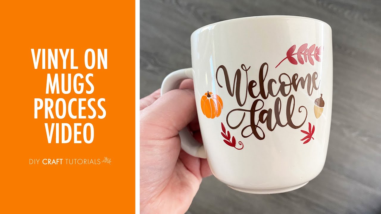VINYL ON MUGS | Process Video | Fall Crafts | DIY Craft Tutorials - YouTube