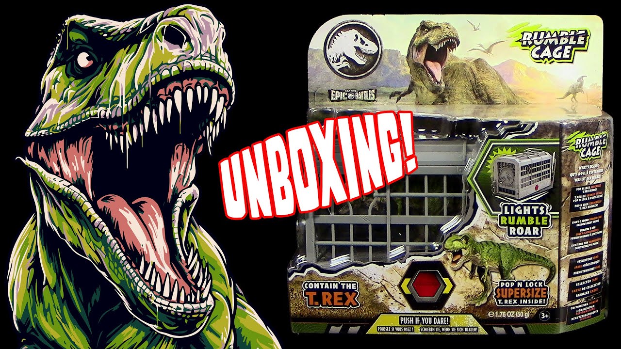 Jurassic World ™ Lights Rumble Cage + Supersize T-Rex - Epic Evolution ...