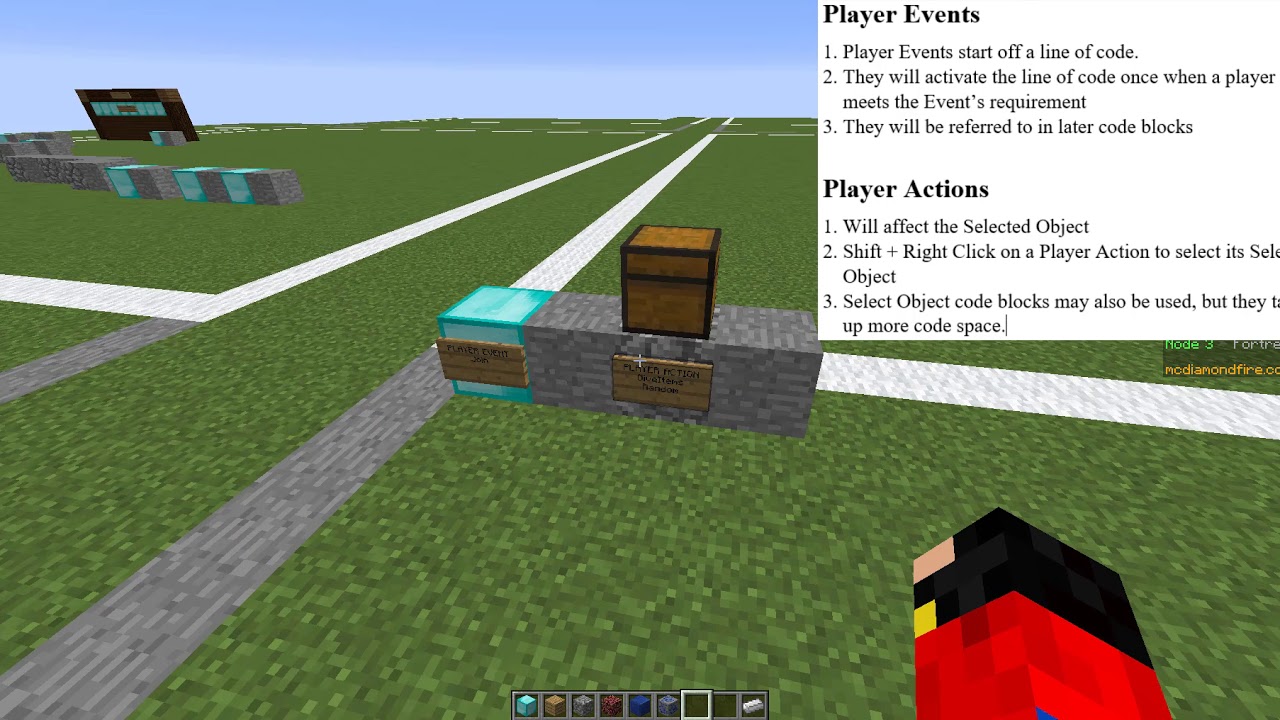 DiamondFire Tutorial | PLAYER EVENTS + PLAYER ACTIONS - YouTube