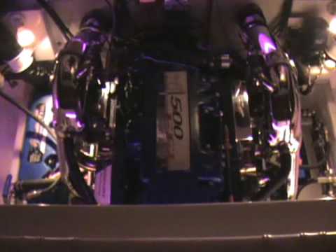 Fountain Boat Engine lights on with neon lights. - YouTube