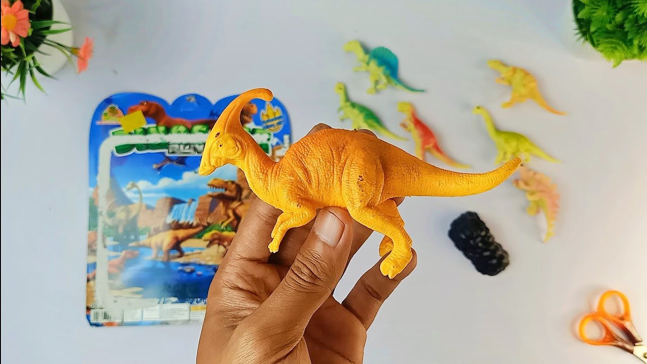 Unboxing Mainan Anak Dino Saurus , Tirex , spinosaurus , Brontosaurus ...