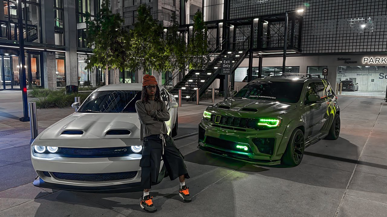 trackhawk and hellcat in atl at 1am - YouTube