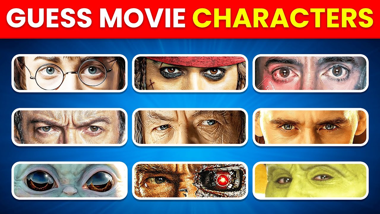 Guess Movie Characters by Eyes | Hollywood Quiz - YouTube