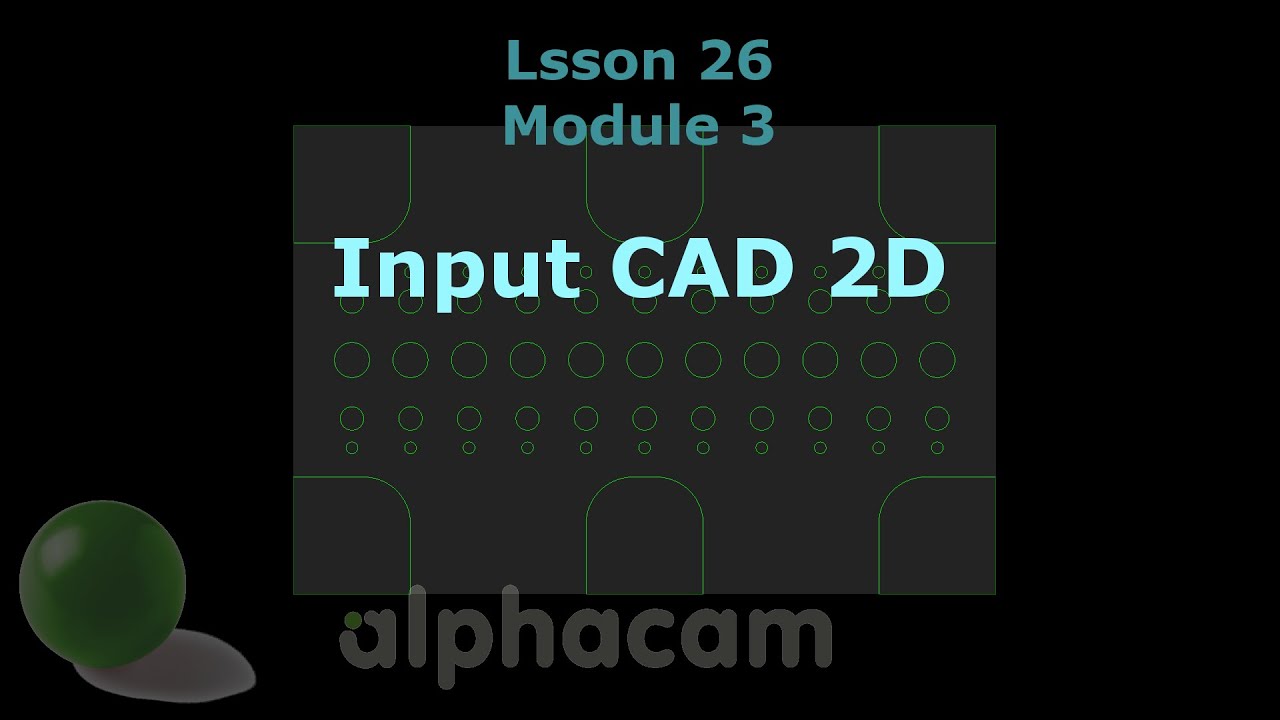 Input Cad 2d Alphacam Training 26 Youtube