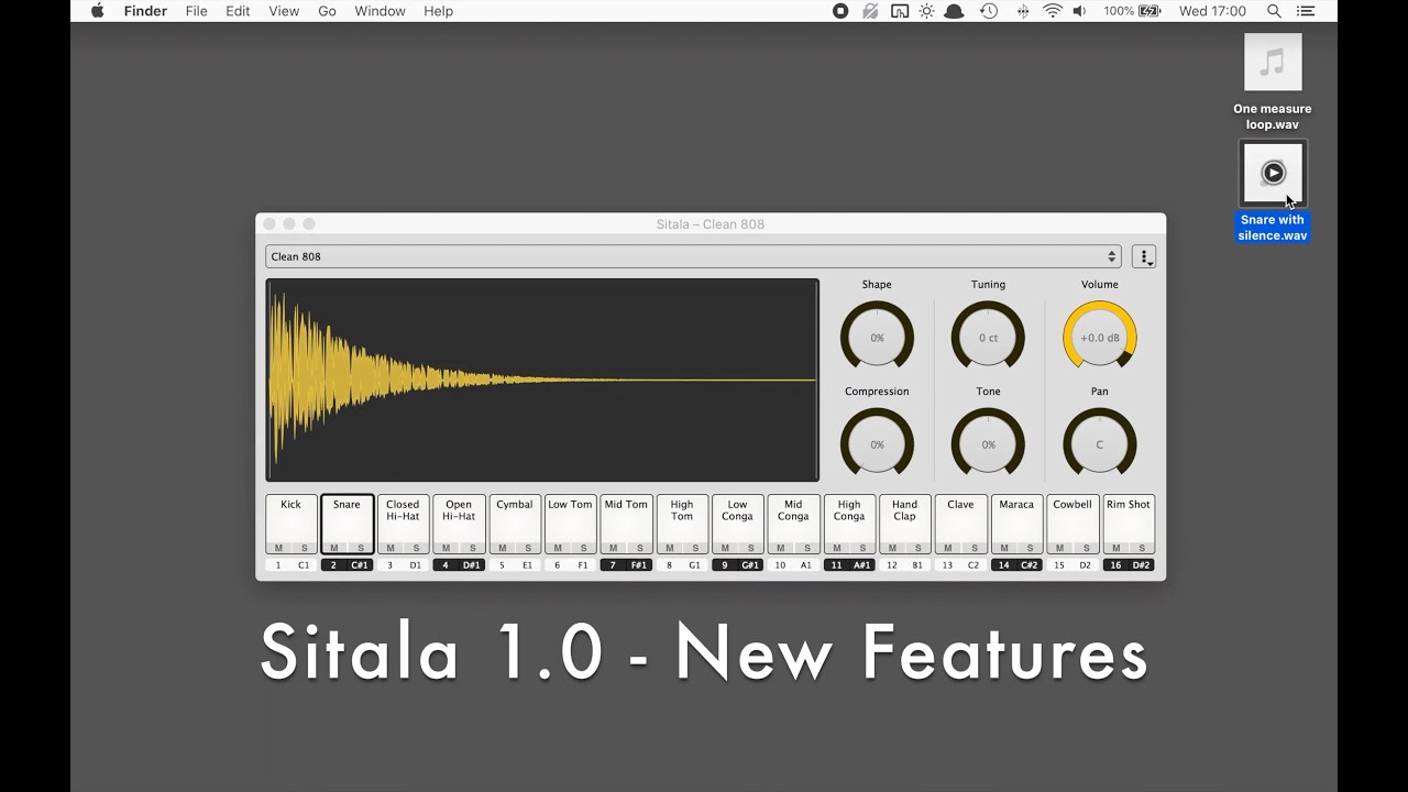 New features in Sitala 1.0: free, multi-platform, drum sampler - YouTube