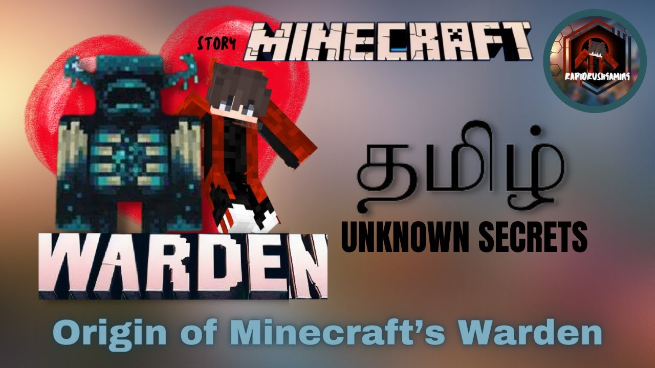 The Origin of MINECRAFT'S WARDEN! (Cartoon animation Tamil) - YouTube