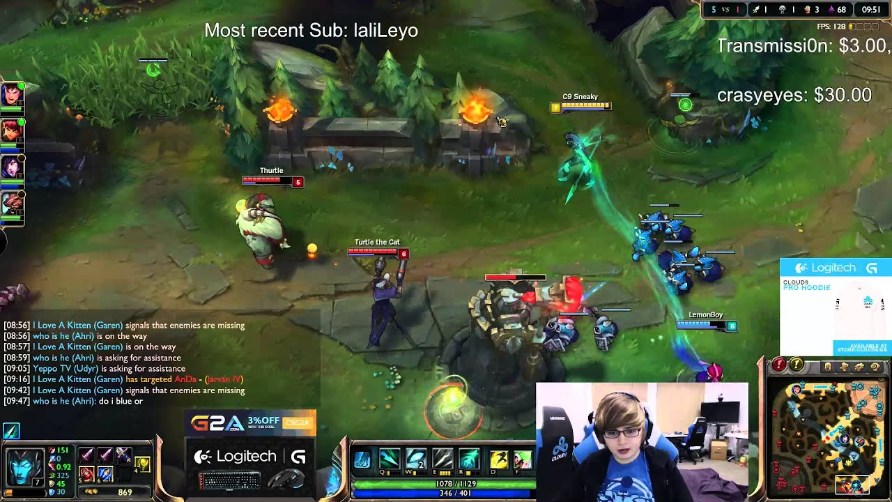 Sneaky duo LemonNation vs WildTurtle - Kalista vs Lucian - Bot - League ...